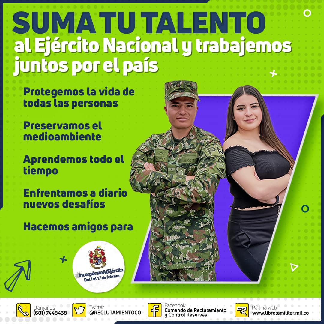Incorporaciones del 1 al 17 de febrero - Ejército Nacional de Colombia Incorporaciones del 1 al 17 de febrero - Ejército Nacional de Colombia