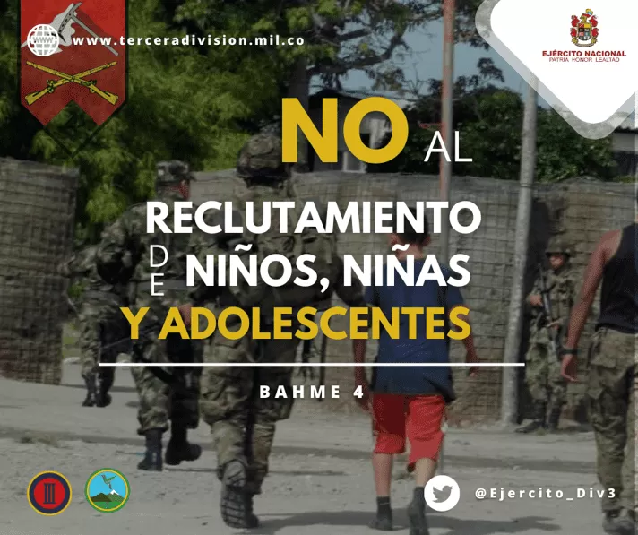 No Al Reclutamiento Forzado De Menores Ejército Nacional De Colombia
